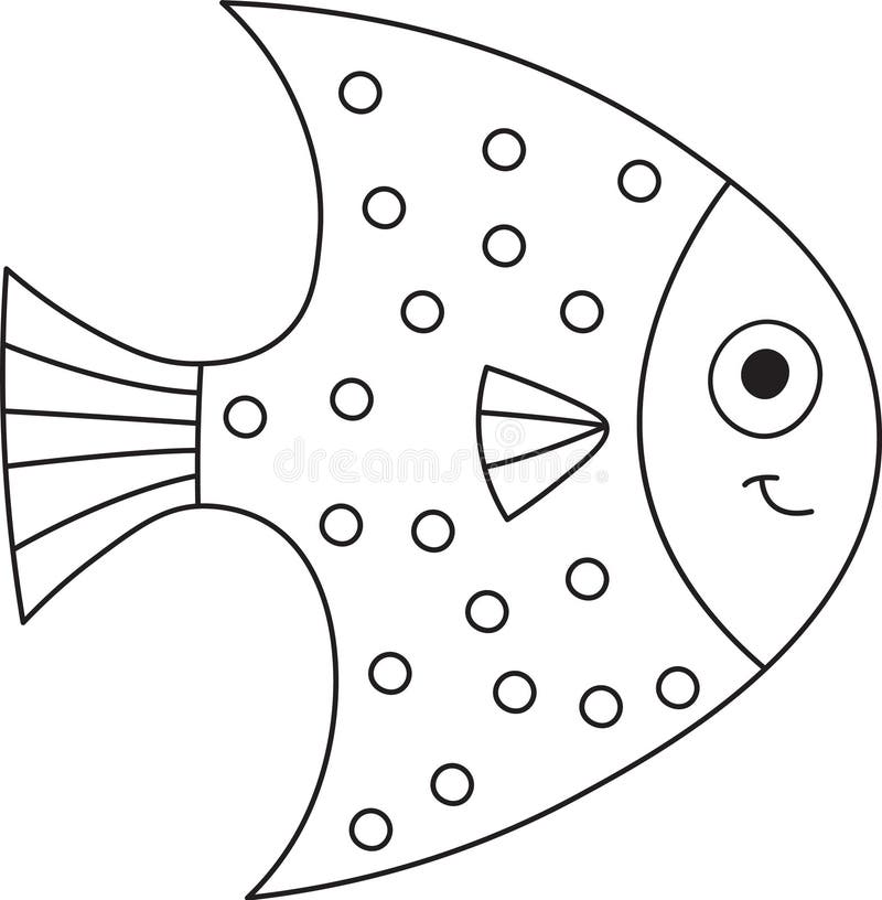 Freshwater Angelfish Outline Stock Vector - Illustration of tropical ...