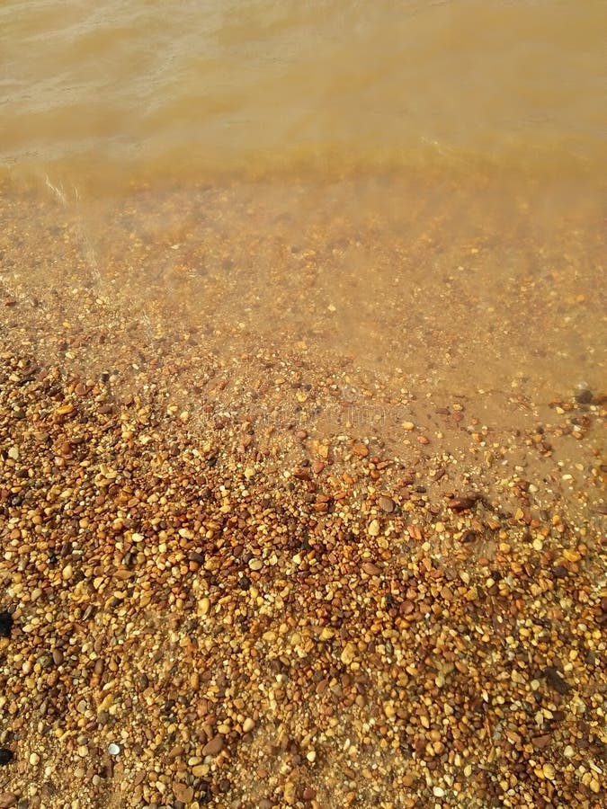 Freshwater River Beach with Stretches of Sand and Rocks Stock Photo ...