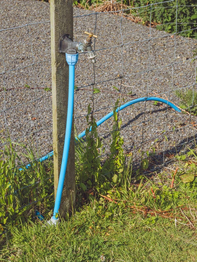 Freshwater Tap on a Campsite Stock Image - Image of fence, gardening ...