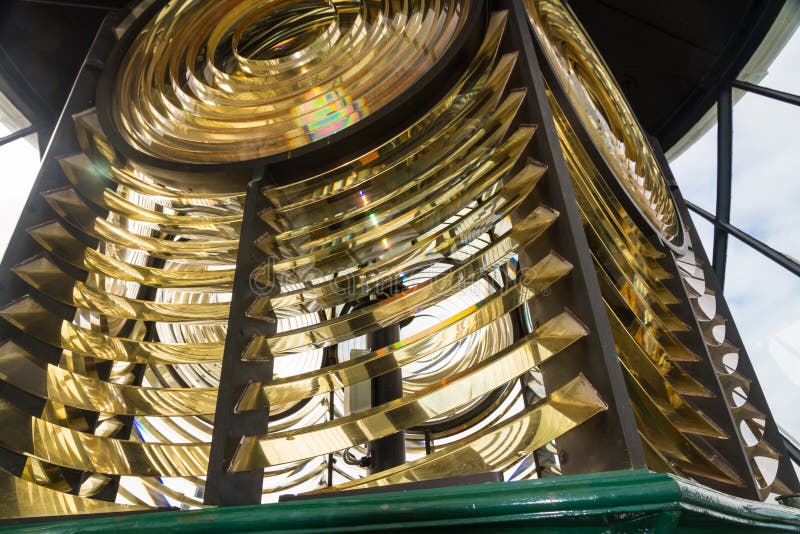 Fresnel Lens in a Lighthouse Stock Image - Image of lens, safety: 130577845