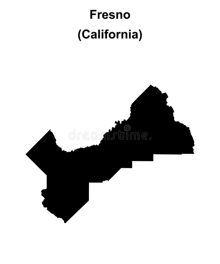 Fresno outline map stock illustration. Illustration of fresno - 357884431