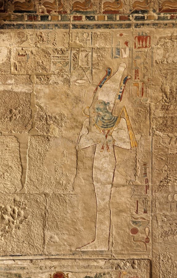 Fresque Antique Avec Le Pharaon Image stock - Image du dieu, antique ...