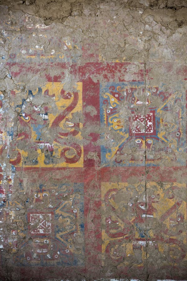 Fresque Antique En La Luna, Trujillo De Huaca De Photo stock - Image du ...