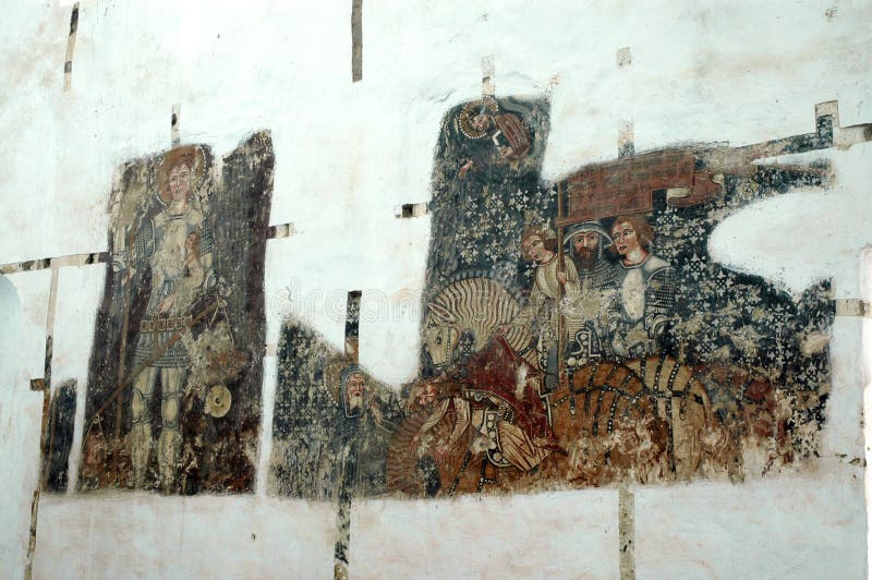 Fresque Antique, Peinture Murale Image éditorial - Image of patrimoine ...