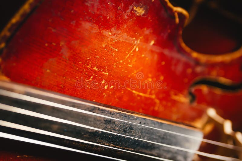 Fretboard with String of Old Shabby Cello Stock Photo - Image of cello ...
