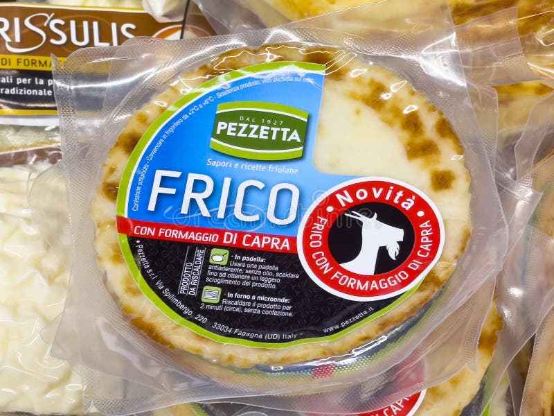 Frico with Goat Cheese in Packaging Display Editorial Photography ...
