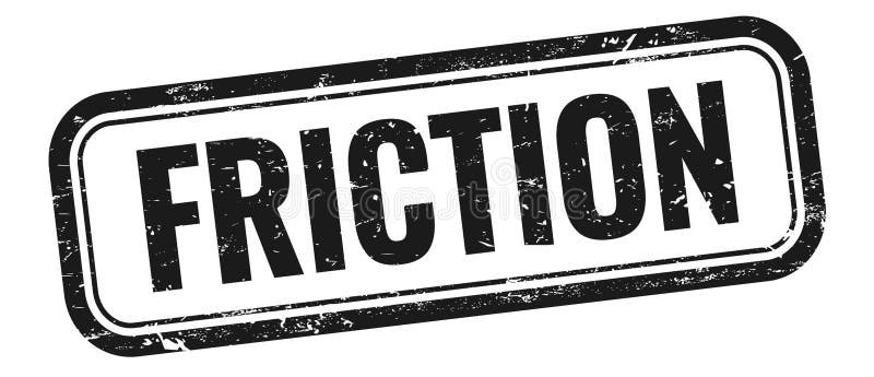 FRICTION Text on Black Grungy Vintage Stamp Stock Illustration ...