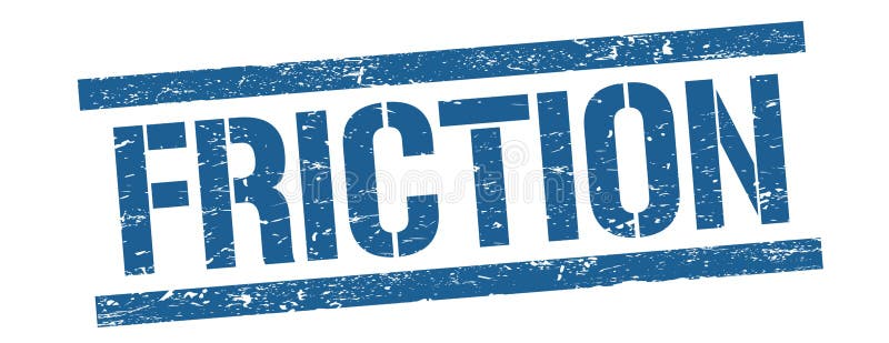 FRICTION Text on Blue Vintage Lines Stamp Stock Illustration ...