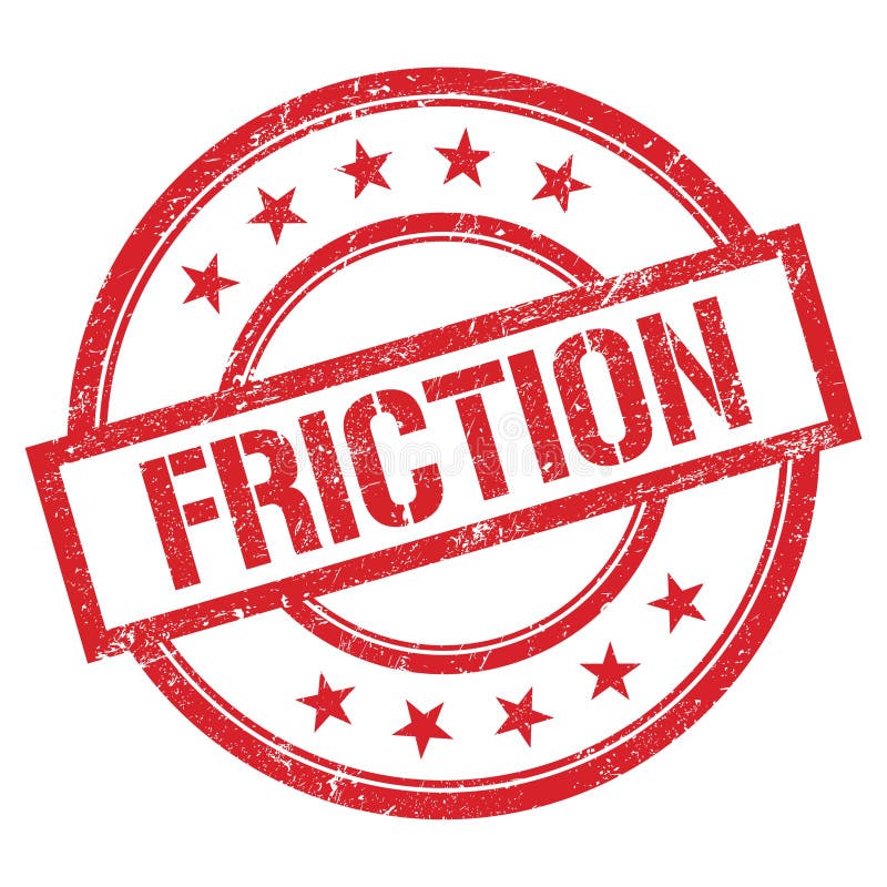 FRICTION Text Written on Red Vintage Stamp Stock Illustration ...