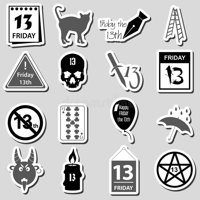 Bad Luck Day Icons Stock Illustrations – 5 Bad Luck Day Icons Stock ...