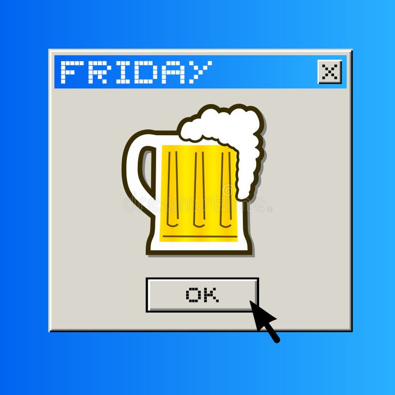 Friday beer message stock vector. Illustration of concept - 48390170