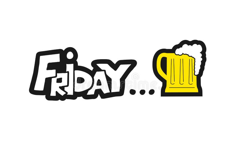 Friday beer symbol stock vector. Illustration of party - 144714079