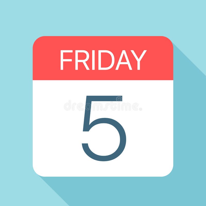 Friday 12 - Calendar Icon. Vector Illustration Of Week Day Paper Leaf ...