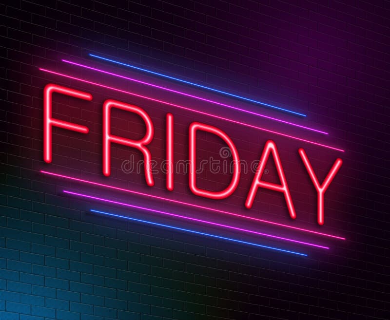 Friday concept. stock illustration. Illustration of partying - 35572985