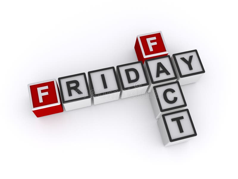 Friday fact graphic stock illustration. Illustration of puzzle - 110510841