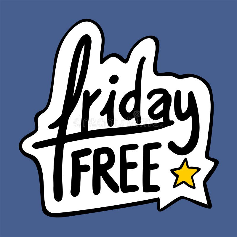 Friday free symbol stock vector. Illustration of shopping - 76660359