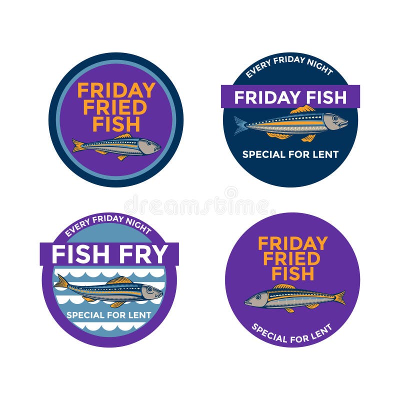 Illustration of Friday Fried Fish Special for Lent Vector Stock ...