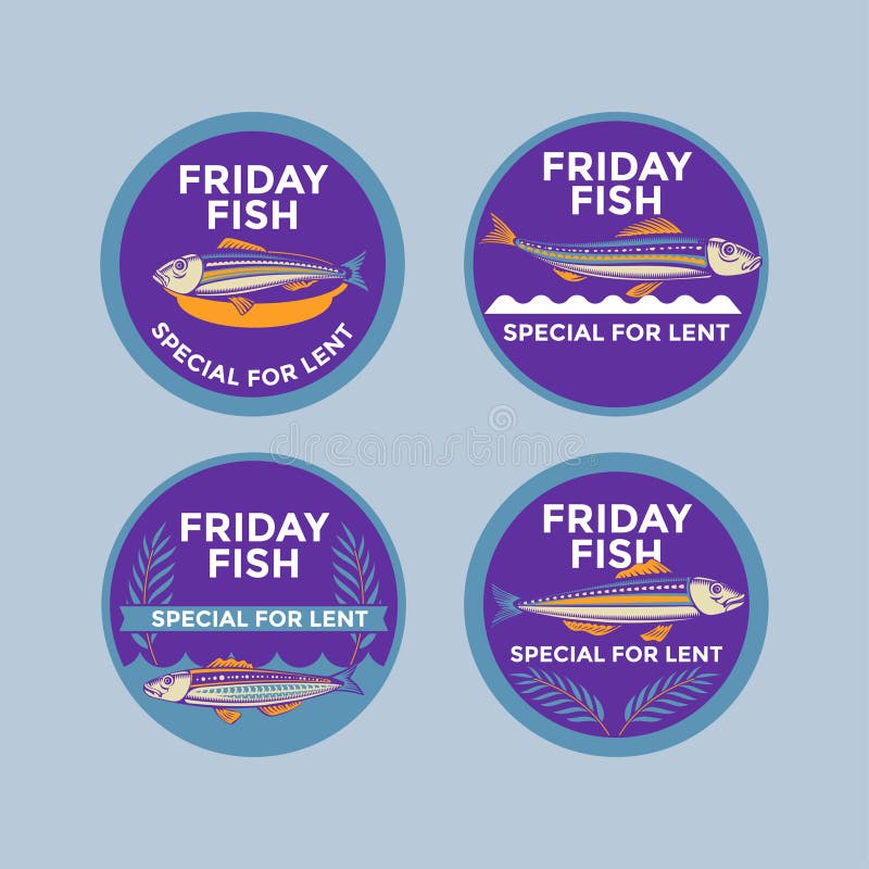 Illustration of Friday Fried Fish Special for Lent Vector Stock Vector ...