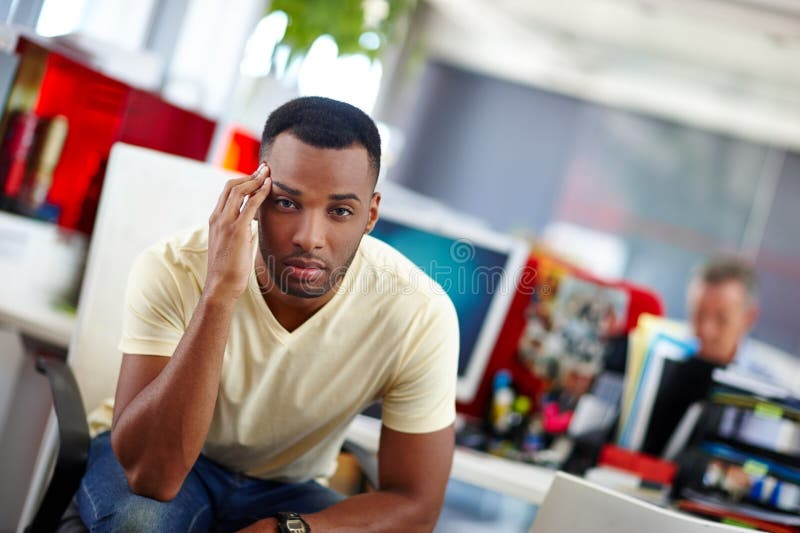 Is it Friday yet. a Handsome Young Man Suffering from a Headache at ...