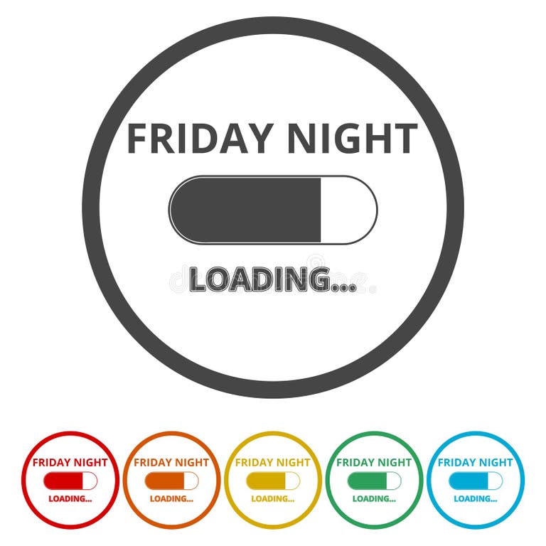 Friday Loading. Progress Loading Bar Stock Vector - Illustration of ...