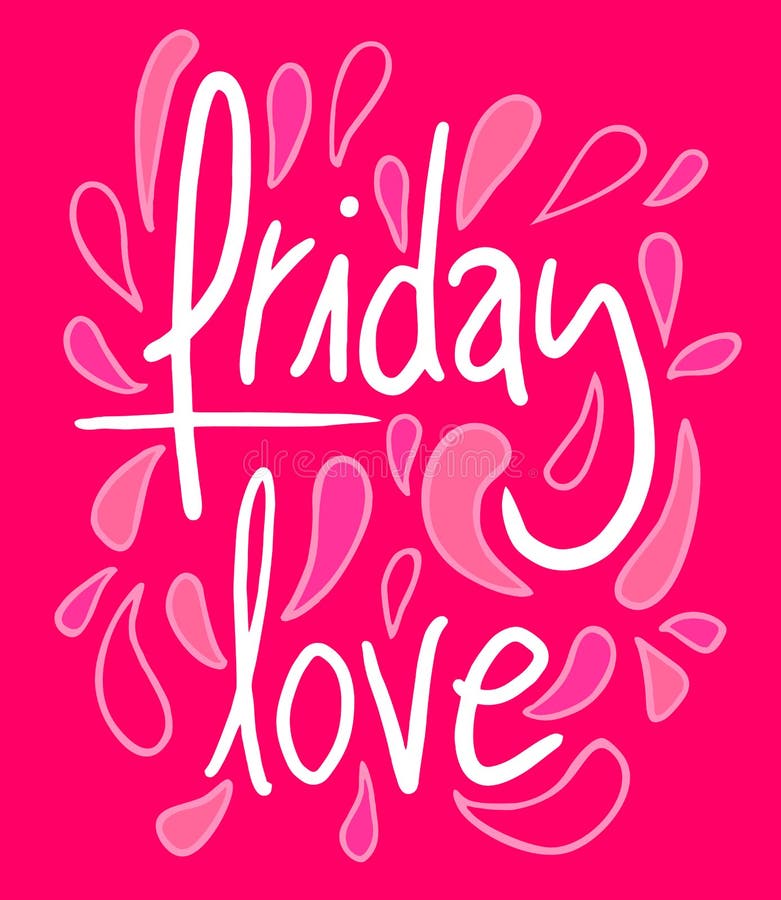 Friday love message stock vector. Illustration of wallpaper - 62107789