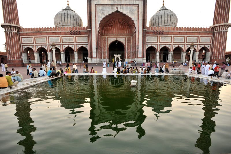 Friday mosque reflection editorial stock photo. Image of building ...