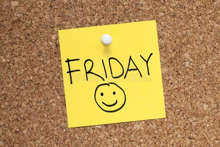 Friday stock photo. Image of bulletinboard, handwritten - 43711364