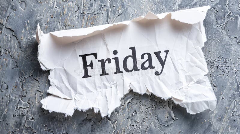 Friday Paper Note Message AI Generated Stock Image - Image of start ...