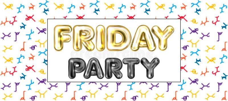 Friday Party banner stock vector. Illustration of celebrate - 151873465
