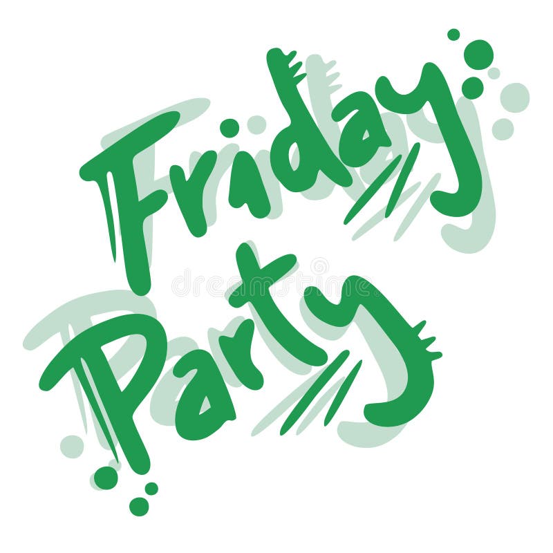 Friday party stock vector. Illustration of sticker, appreciation - 31439852