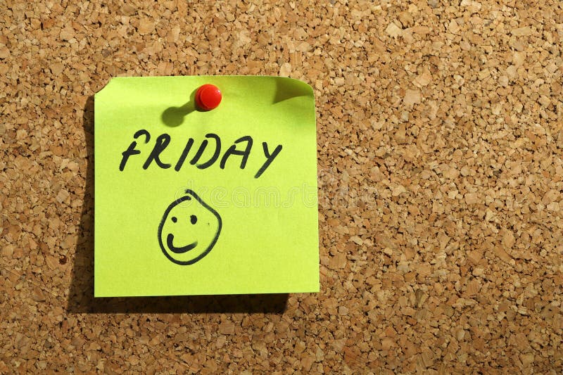 Friday post it stock image. Image of business, hand - 178328505