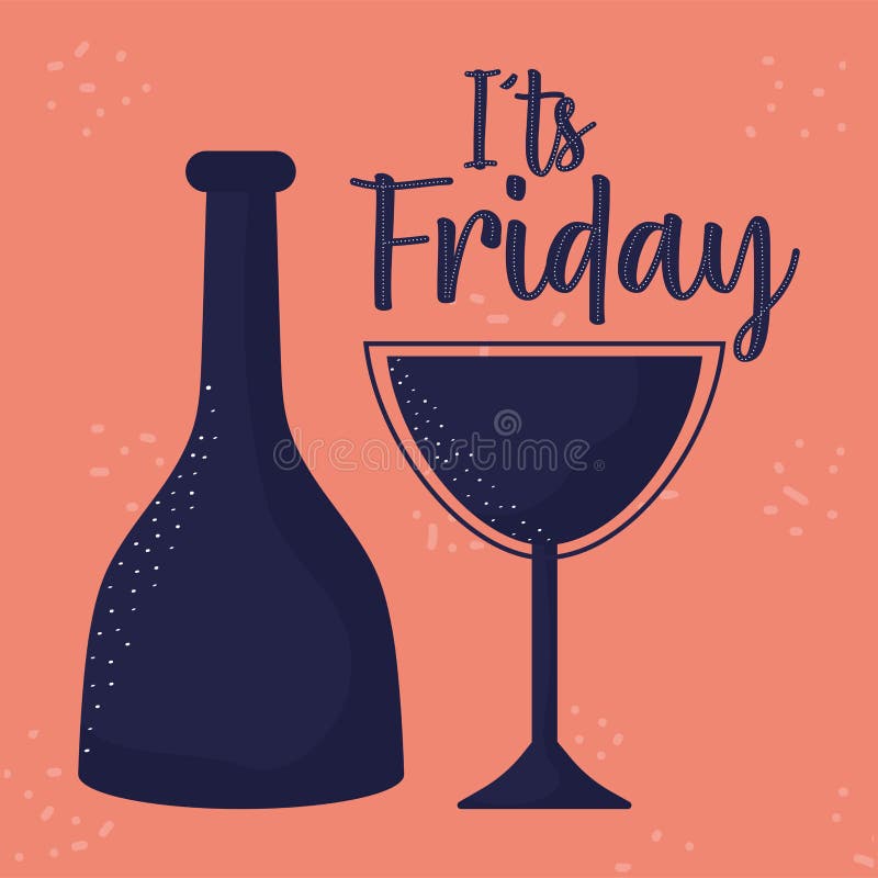 Friday quote and bottle stock vector. Illustration of brewery - 239931543