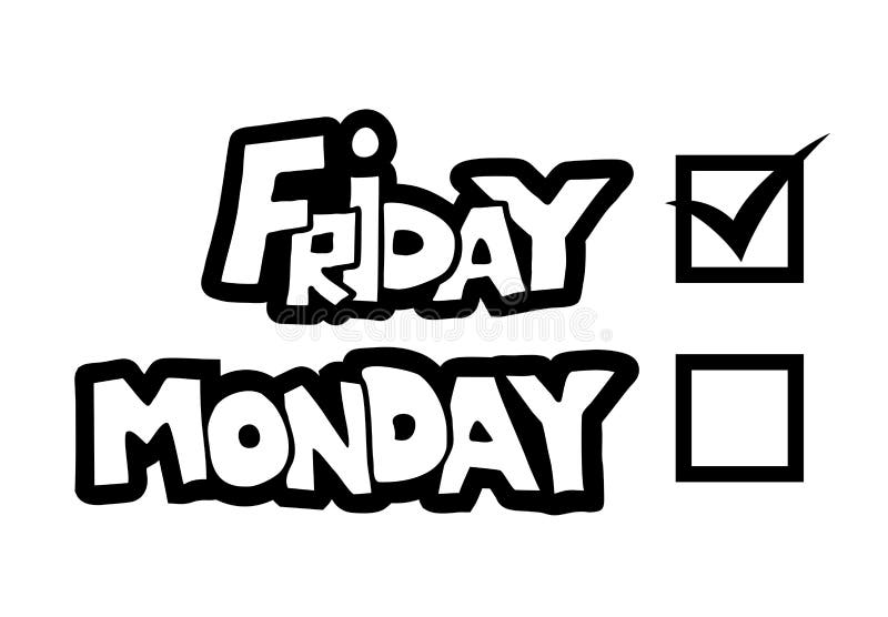 Monday and Friday Reactions Stock Vector - Illustration of reactions ...
