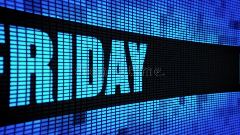 Friday Side Text Scrolling LED Wall Pannel Display Sign Board Stock ...