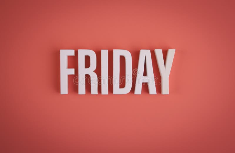 Friday Sign with a Classic Clock Stock Image - Image of holiday, font ...