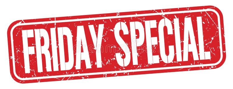 FRIDAY SPECIAL Text Written on Red Stamp Sign Stock Illustration ...