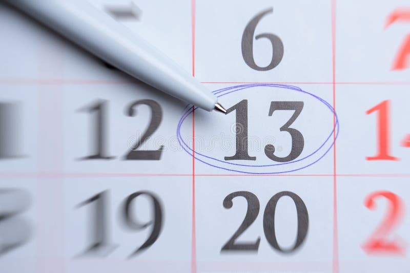 Calendar Friday Circled