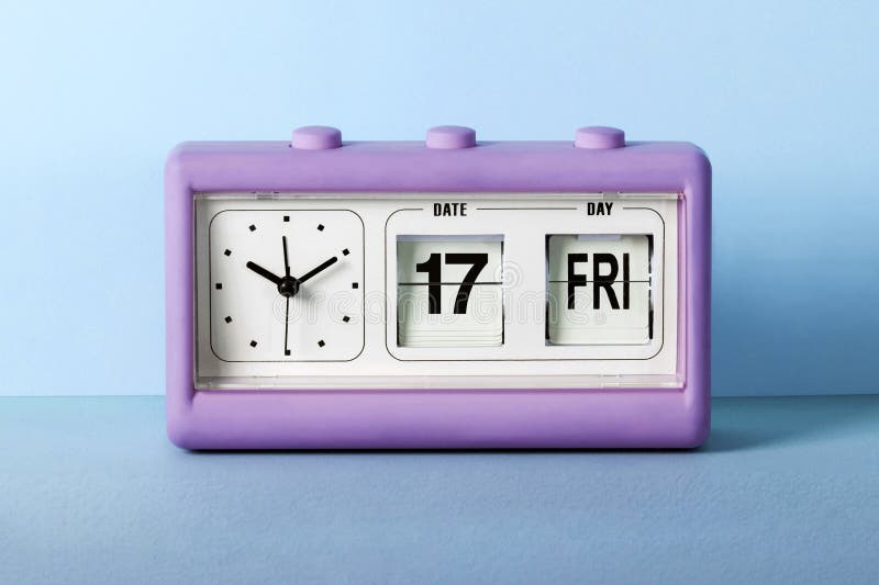 Friday 17th Purple Alarm Clock Stock Photo - Image of accessory ...