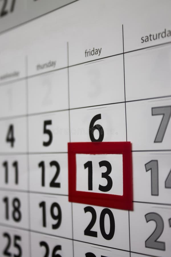 Friday 13th stock photo. Image of calendar, design, mark - 111344990