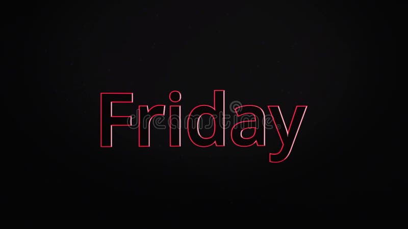 Friday Title. Word `Friday` Animation. Animated Movie Text - Friday ...