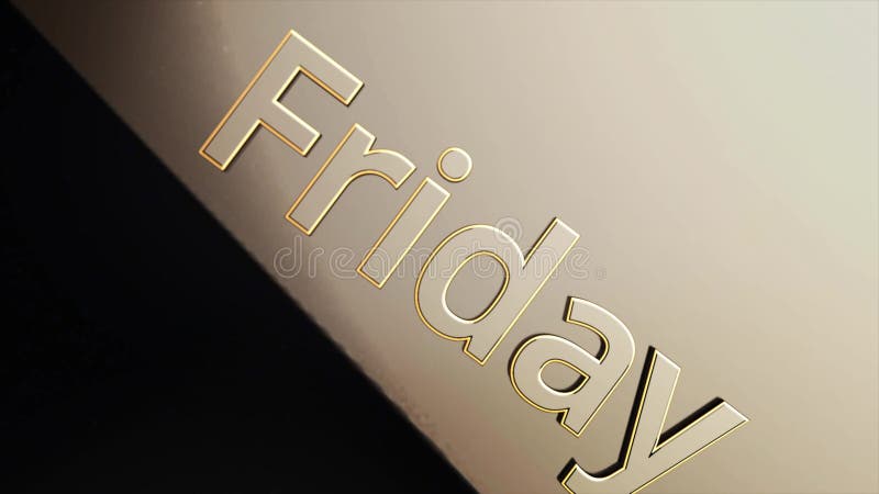 Friday Title. Word `Friday` Animation. Animated Movie Text - Friday ...