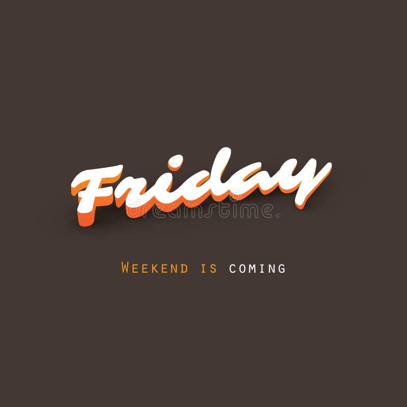 Friday - Weekend is Coming - Banner Design Template Stock Vector ...