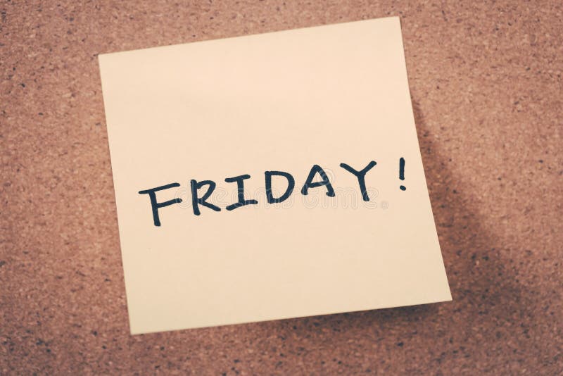 Friday stock photo. Image of paper, post, quote, thank - 54739690