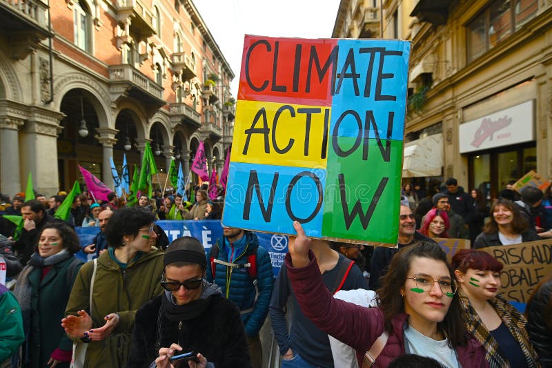 Fridays for Future Protest Against Climate Change Turin Italy March 3 ...