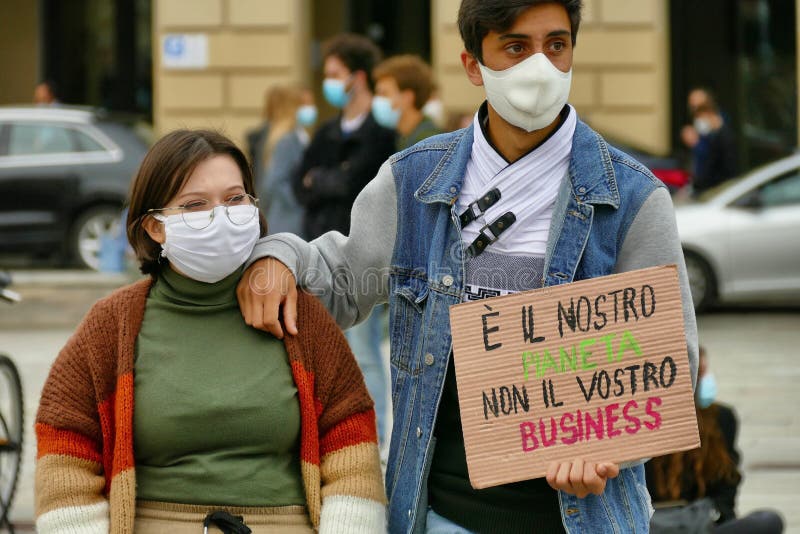 Fridays for Future Protesters Against Climate Change during Pandemics ...