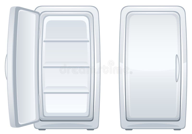 Empty fridge stock illustration. Illustration of cool - 31661623