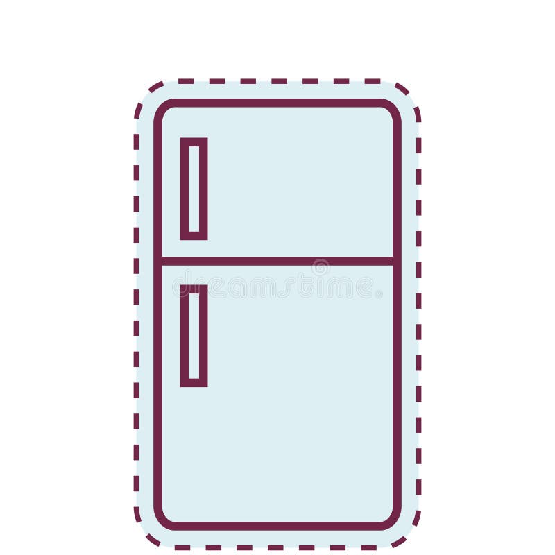 Fridge Appliance Isolated Icon Stock Illustration - Illustration of ...
