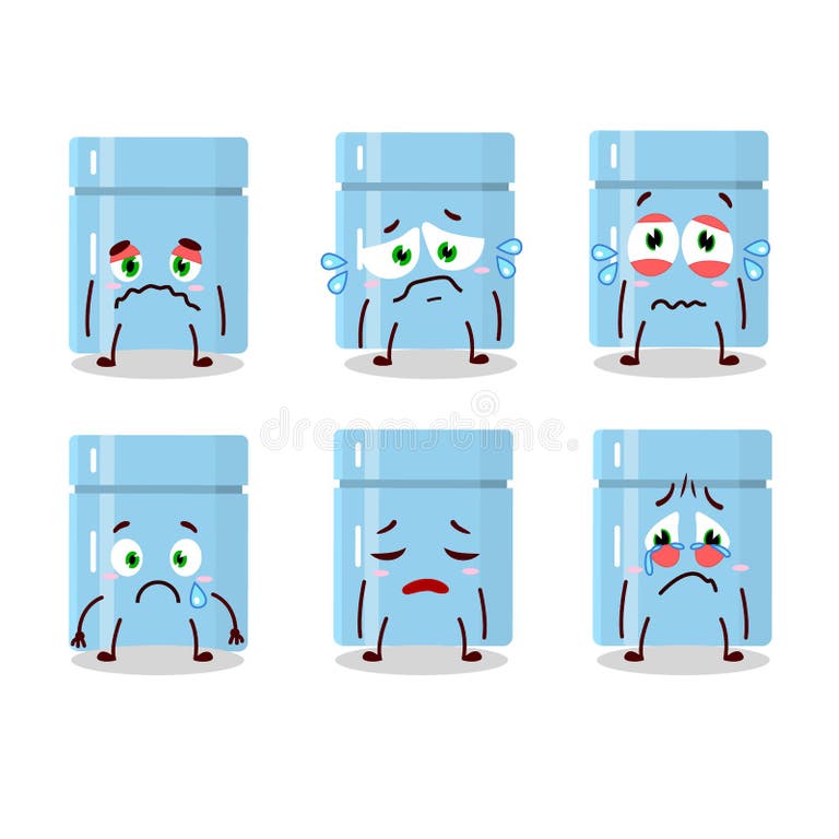 Fridge Cartoon in Character with Sad Expression Stock Vector ...