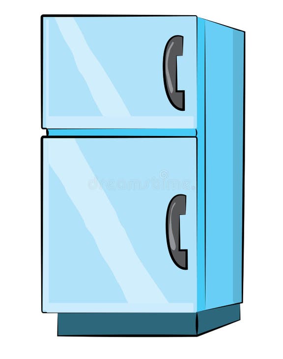 Fridge cartoon stock illustration. Illustration of line - 47926923