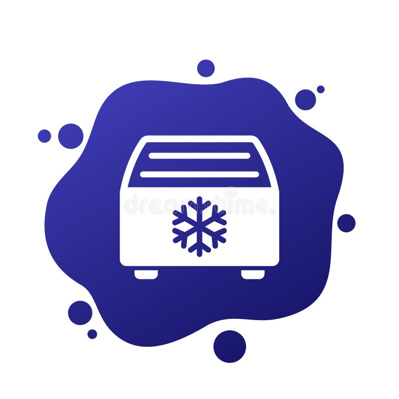 Fridge or Chiller Icon, Supermarket Freezer Vector Stock Illustration ...